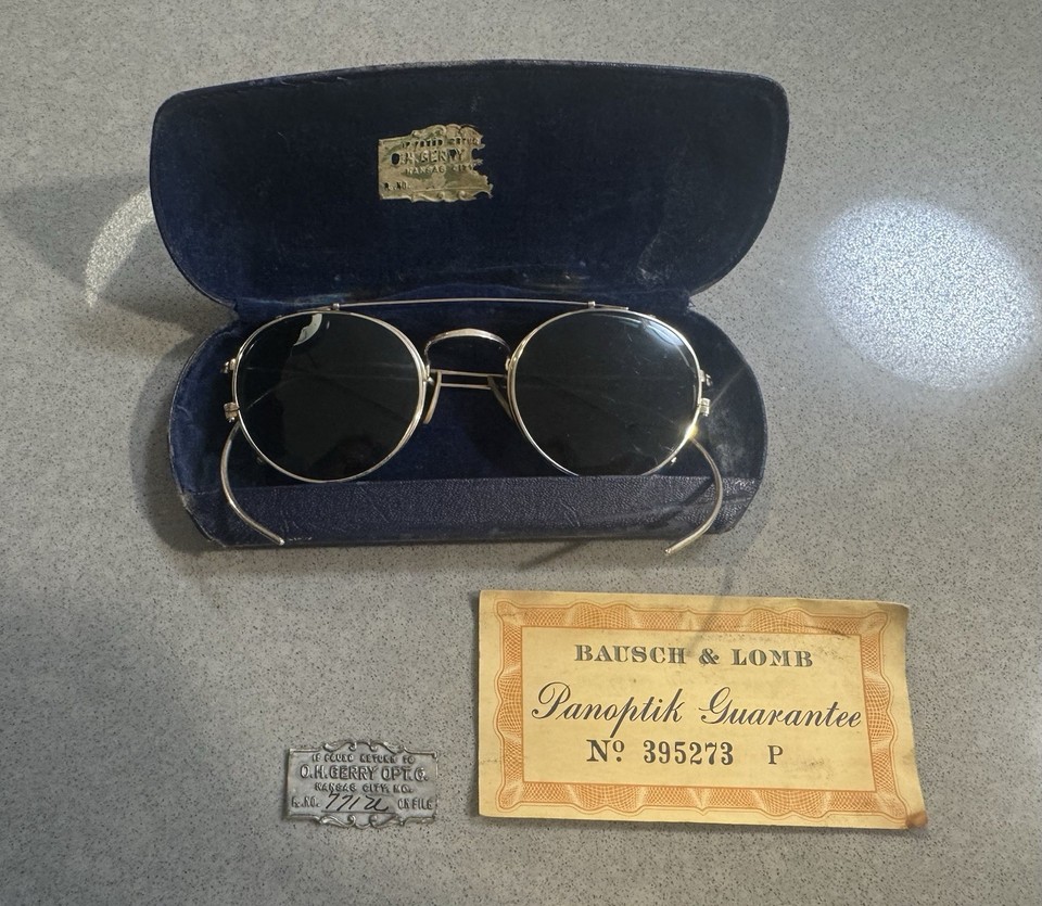 Shuron Vintage Eyeglasses 12k GF Authentic With Original Paperwork W ...