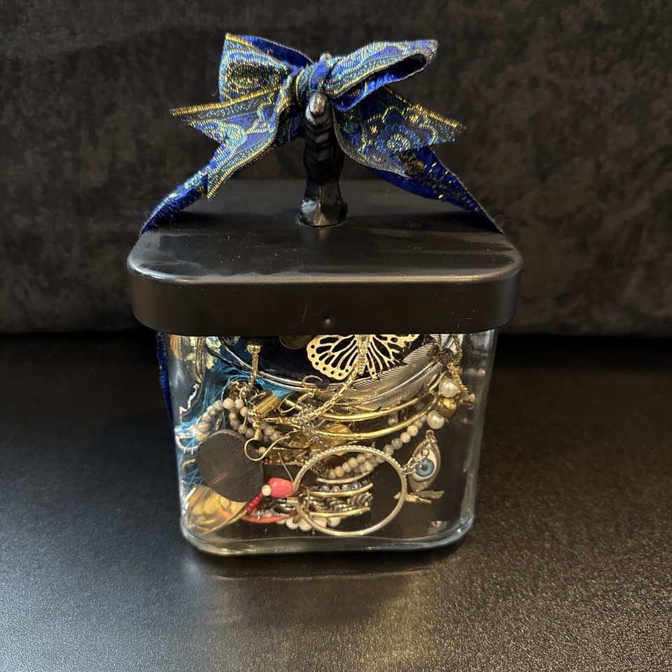 Mystery Jewelry Jar Vintage To Modern In Vintage Jar Trifari, Avon ...