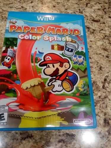 Nintendo Wii U Paper Mario Color Splash Video Game Excellent! Complete ...