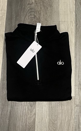Alo Men's 1/4 Zip Pullover Sweater Heather Black, Medium | eBay