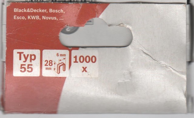 Bosch- Staple Gun Staples Type 55 6mm X 28 Mm -1000 Fits Bosch Staple ...
