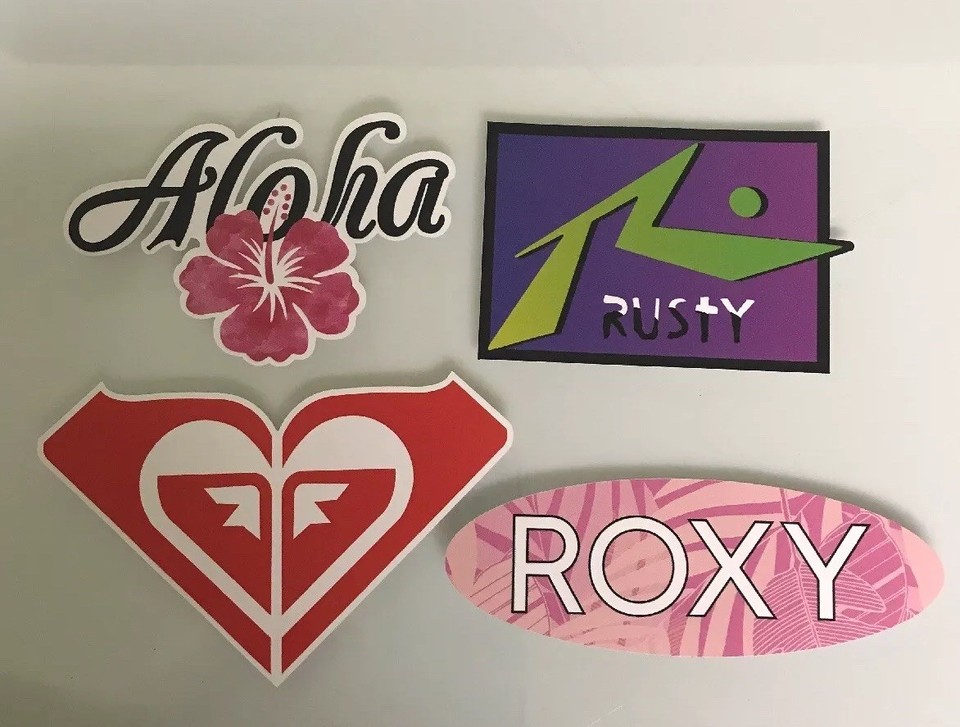 Surf Sticker Lot pack - Roxy Reef Quicksilver Rip Curl Surfer Girl ...