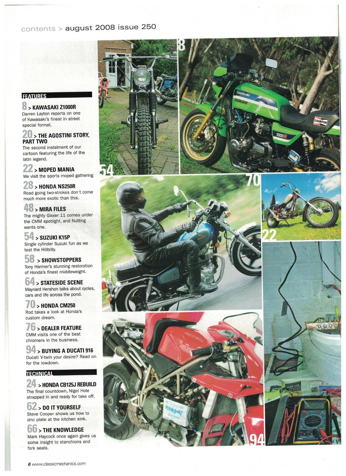 Classic Motorcycle Mechanics Magazine #250 Ducati Moped Honda Giacomo ...