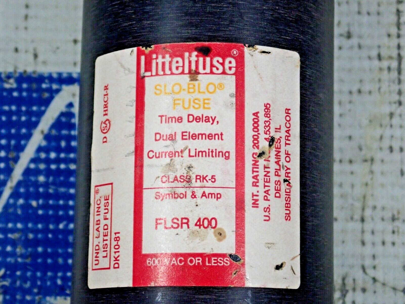 Littlefuse FLSR400 400 Amp 600V Slo-Blo Time Delay Fuse | eBay