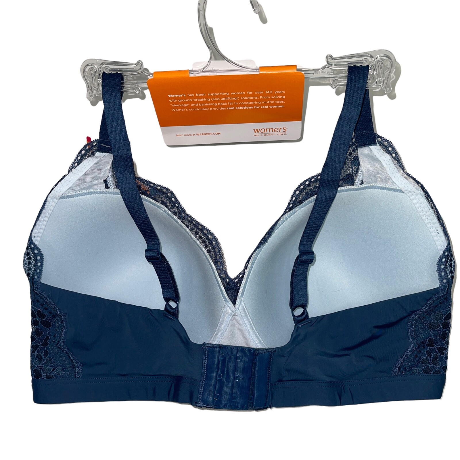Warners Lace Escape Wire Contour Bra Size 42 D White RO3301A Soft for ...