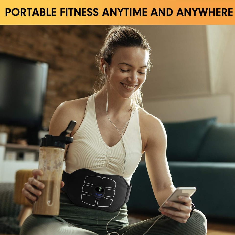 ABS Stimulator,Ab Machine,Abdominal Toning Belt Workout Portable Ab ...