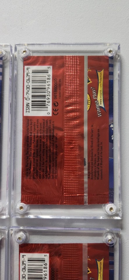 Wizards of the Coast Pokemon, Empty Booster Packs, Legendary Collection ...