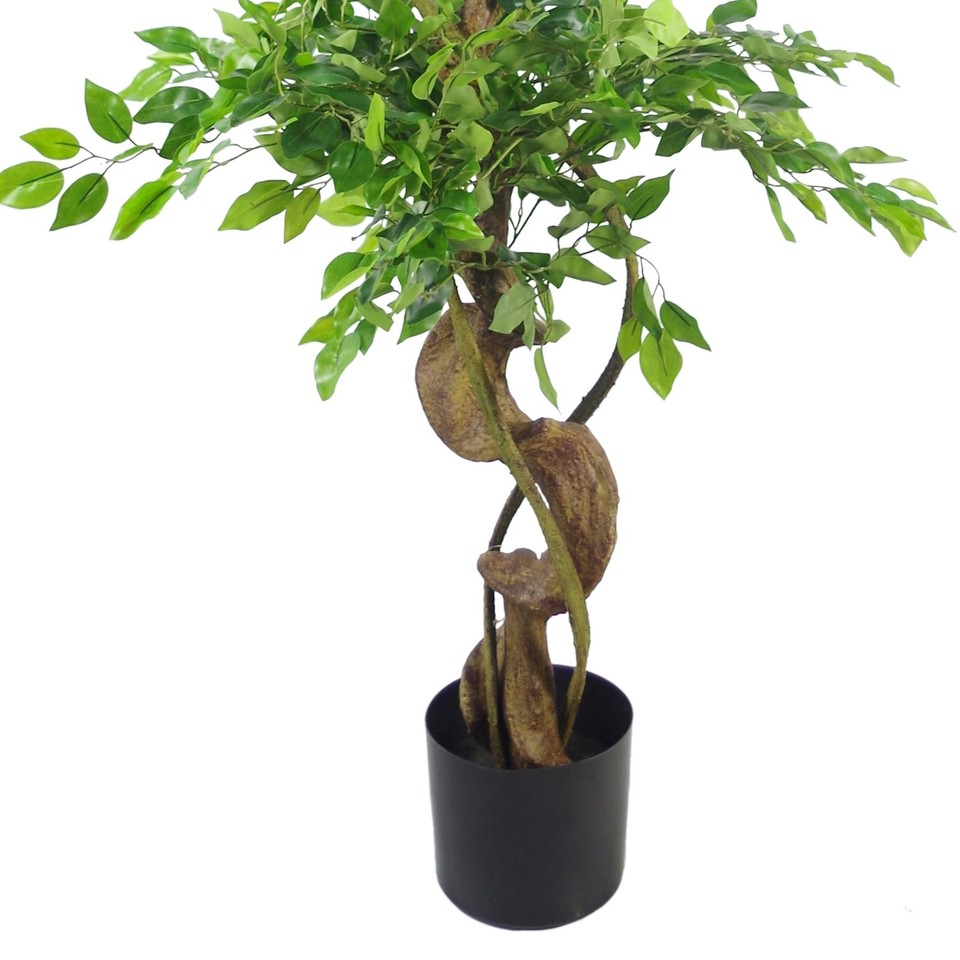 Artificial Evergreen Large Trees 150cm Large Twisted Ficus 150cm 5ft ...