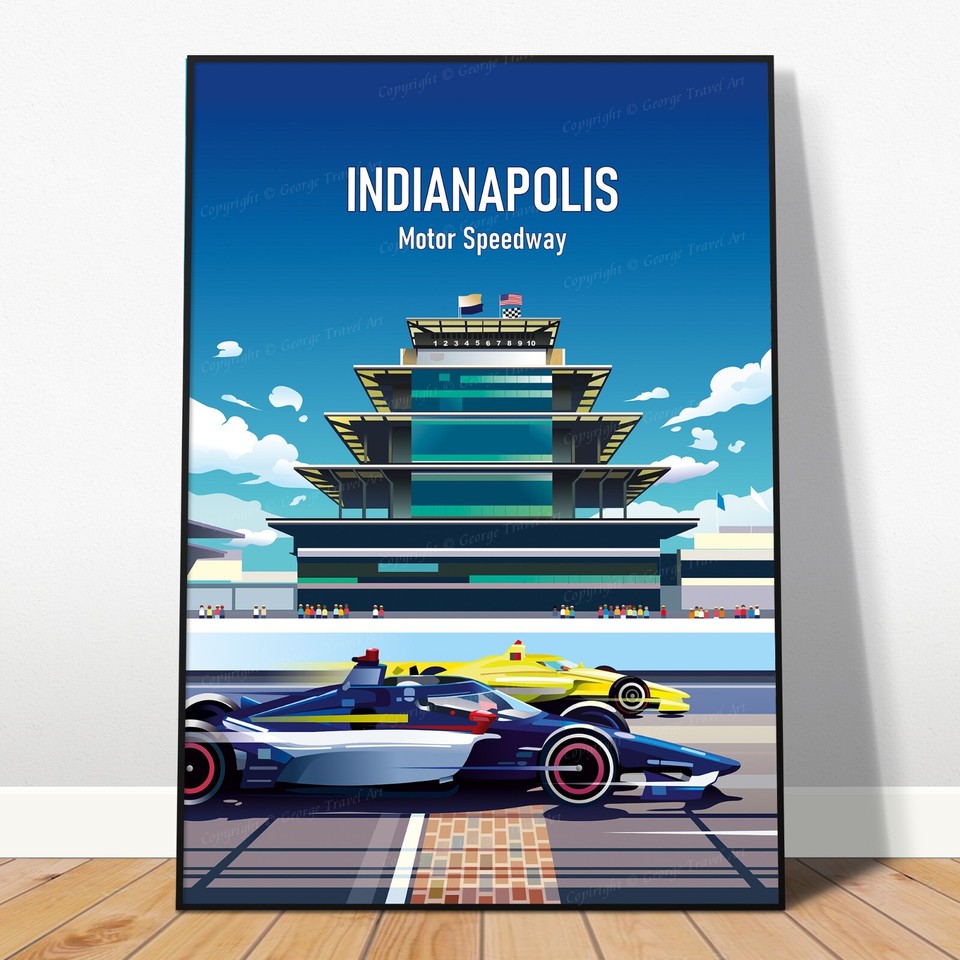 Indianapolis 500 Poster - Indianapolis Motor Speedway Print, Indy 500 ...