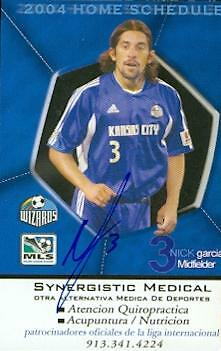 Nick Garcia signed Soccer trading Card (MLS Soccer) 2004 Home Schedule ...