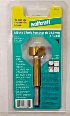 Wolfcraft 3338 1-1/4" Forstner Drill Bit | eBay