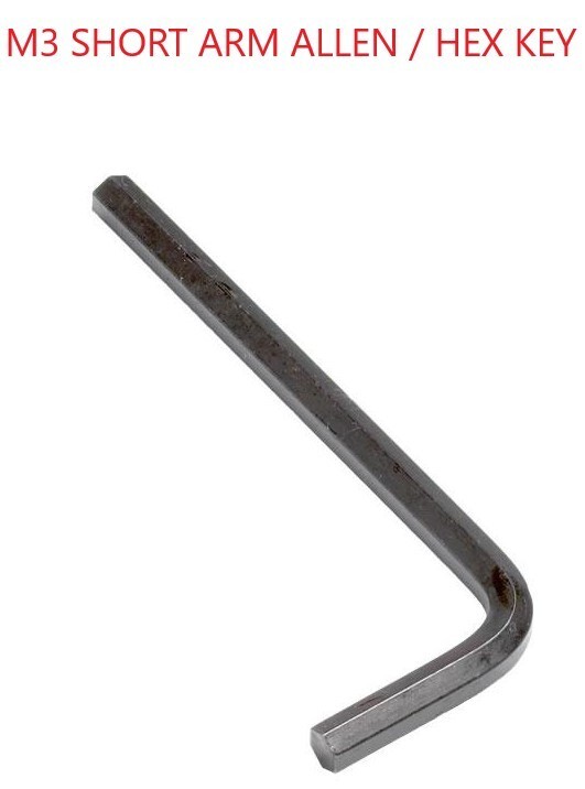 3mm Metric Short Arm Allen Key / Hex Wrench / M3 Hexagon Keys ...
