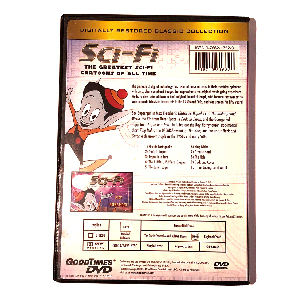 The Greatest Sci-Fi Cartoons of All Time DVD Superman Max Fleischer ...