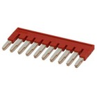 3030213, Phoenix Contact, Fbs 10-5 Red Plug-In Bridge, 10 Pos., Lot of ...