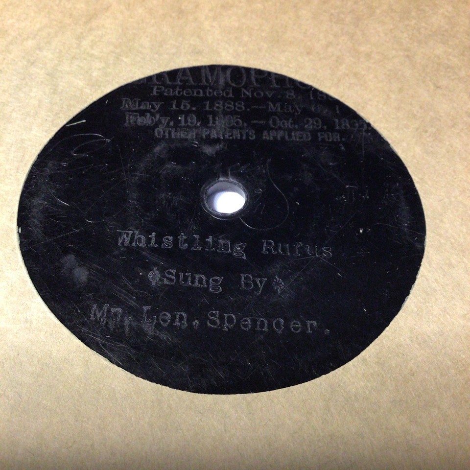 RARE 7" 78 RPM "WHISTLING RUFUS" SUNG BY MR. LEN SPENCER - APRIL 15 ...