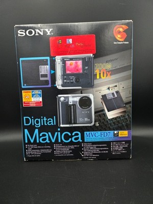 Vtg Sony Mavica MVC-FD7 Floppy Disk Digital Camera Untested w/ Battery ...