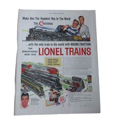 1950 Lionel Train / Capehart Farnsworth Television - Vintage Print Ad ...