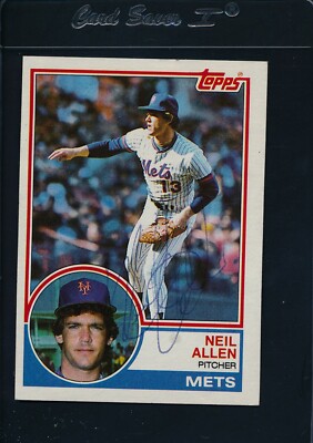 1983 Topps #575 Neil Allen Mets Signed Auto *13641 | eBay