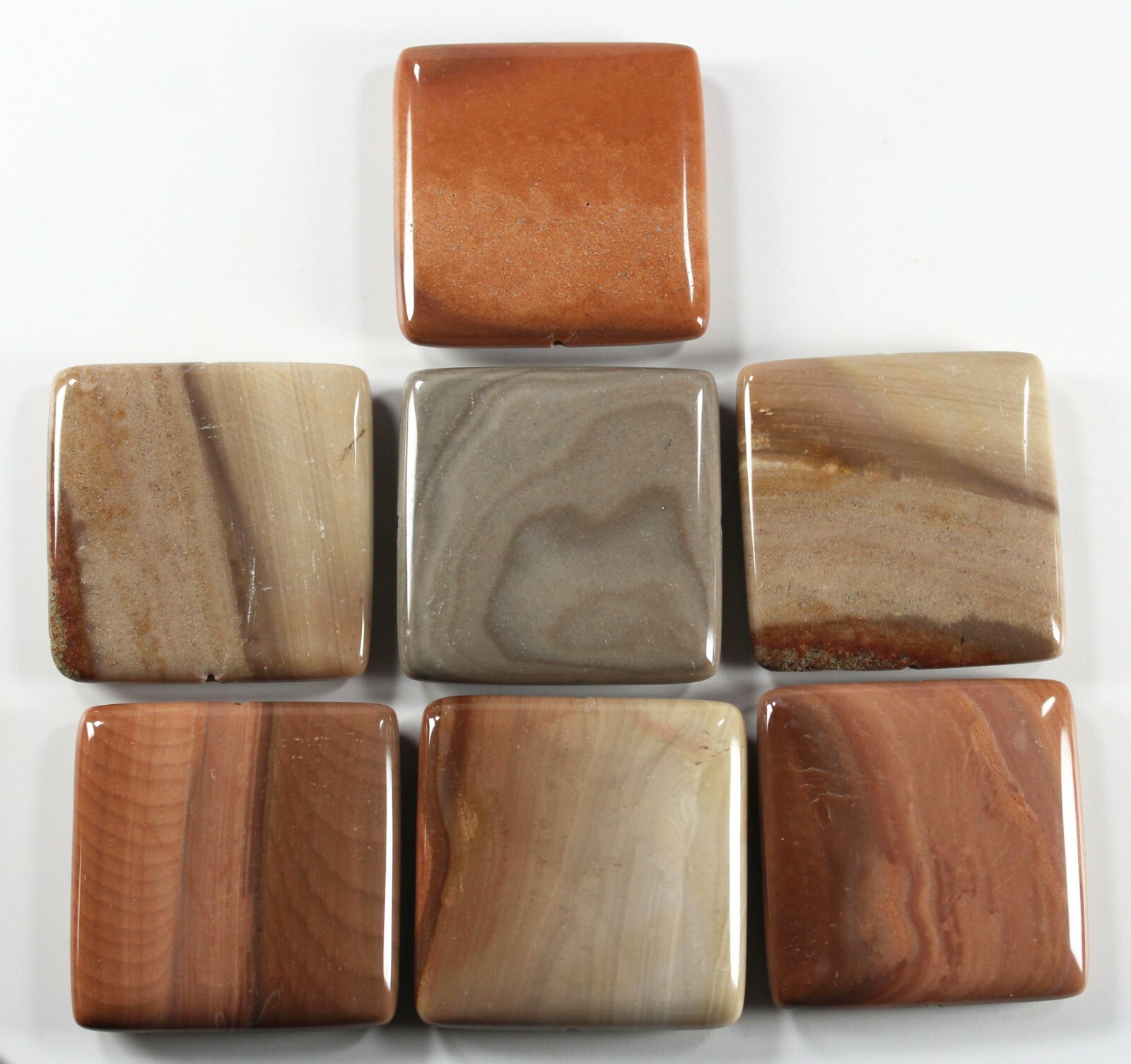 Seven (7) Hickoryite Jasper 35mm Square Beads (392) | eBay