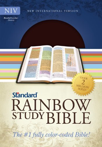 NIV STANDARD RAINBOW STUDY BIBLE, BROWN BONDED LEATHER By Standard ...