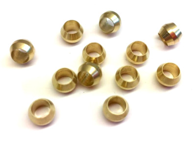 Ф4mm Hole Diameter Brass Olive Barrel Compression Sleeve Ferrule Ring ...