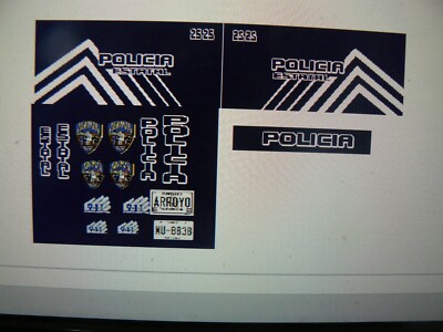 Puerto Rico ESTATAL Police Motorcycle Decals 1:18 Scale | eBay