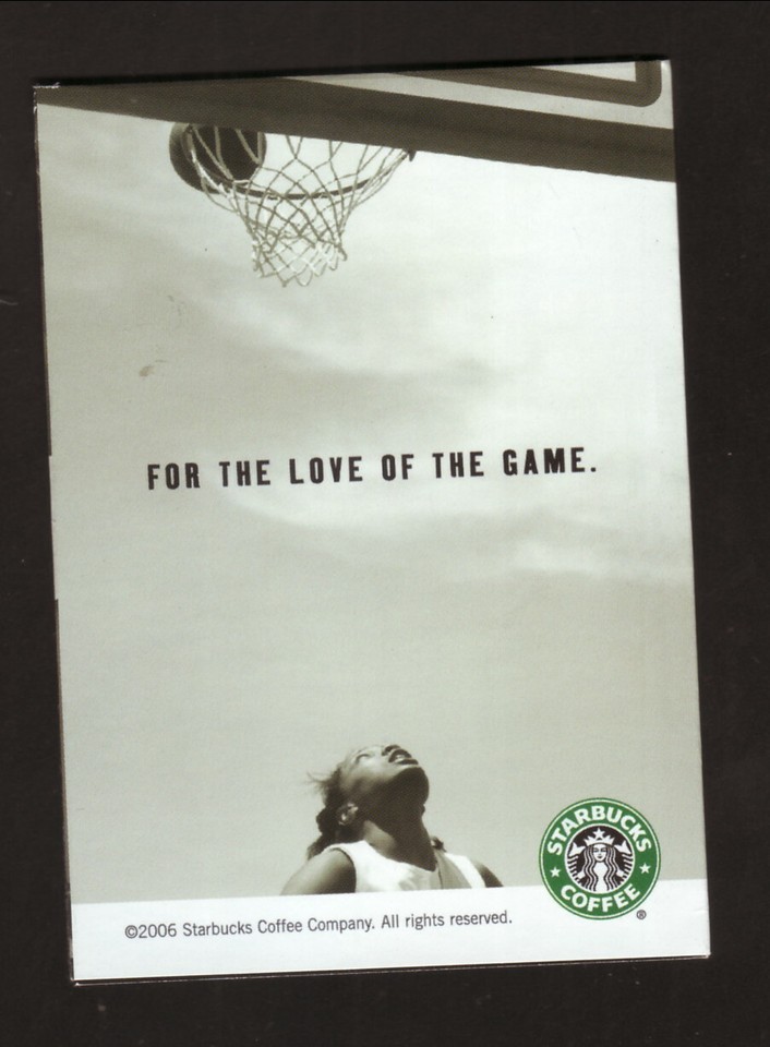 2006 Seattle Storm Lauren Jackson Pocket Schedule Starbucks Coffee WNBA ...