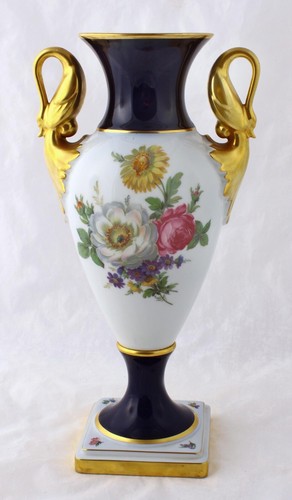Vintage Alboth & Kaiser Gilt Swan Handles Floral Vase | eBay