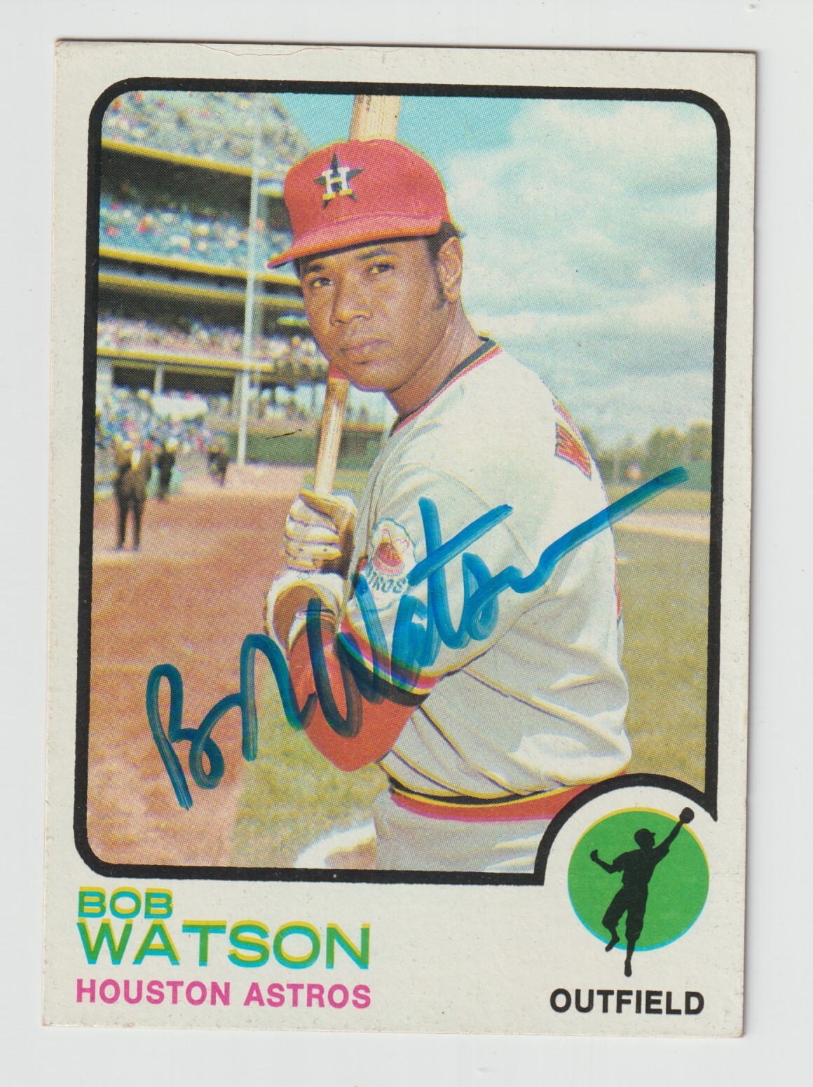 Bob Watson - Signed 1973 Topps Baseball Card #110 - Houston Astros | eBay