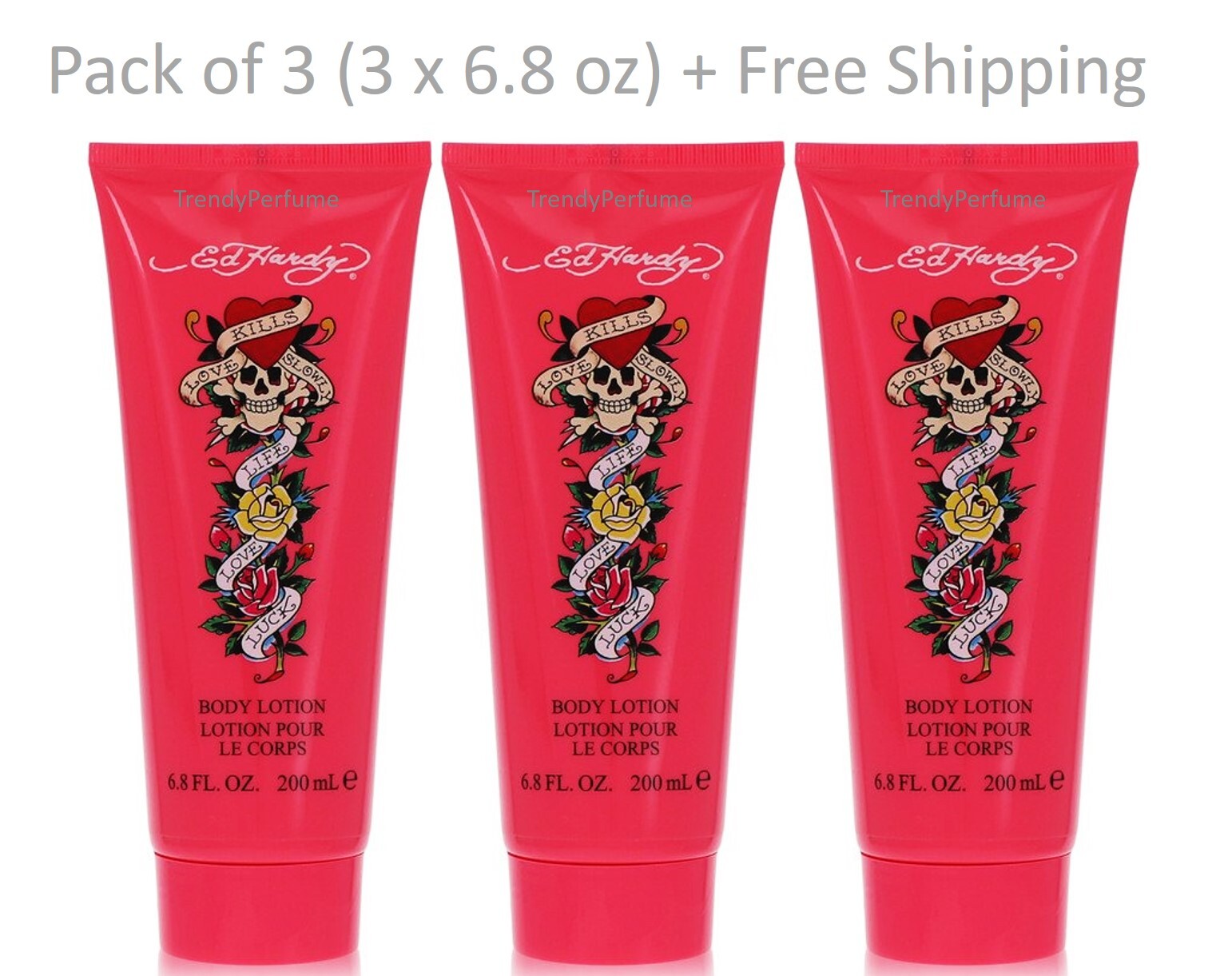 Ed Hardy Perfume by Christian Audigier EDP Women 1, 1.7, 3.4, 6.8 oz ...