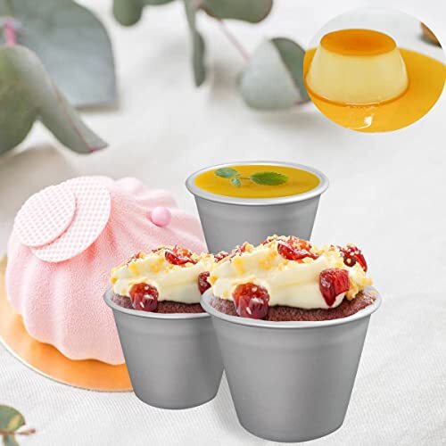Mini Pudding Moulds Individual Popover Pan Nonstick Cheesecake Baking ...