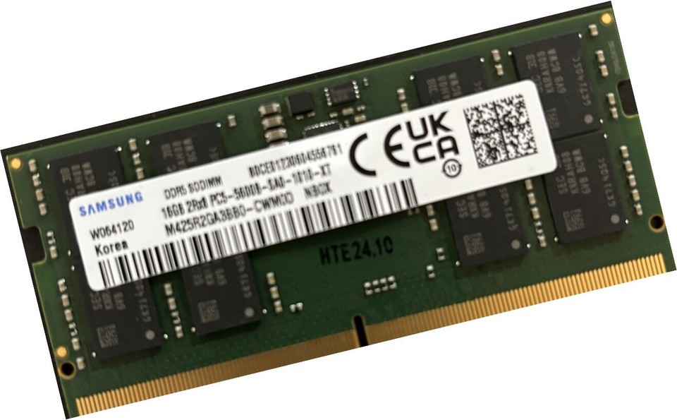 Samsung SO-DIMM 16GB DDR5 5600MHz PC5-44800 M425R2GA3BB0-CWM Ram ...