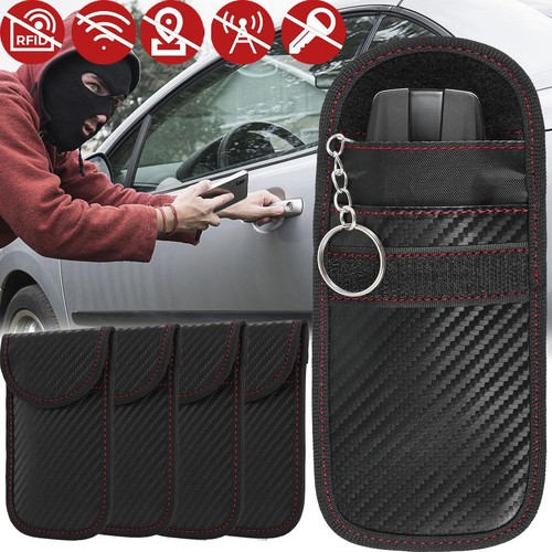 4PCS Anti-theft Car For Key Fob RFID Signal Blocker Shielding Faraday ...