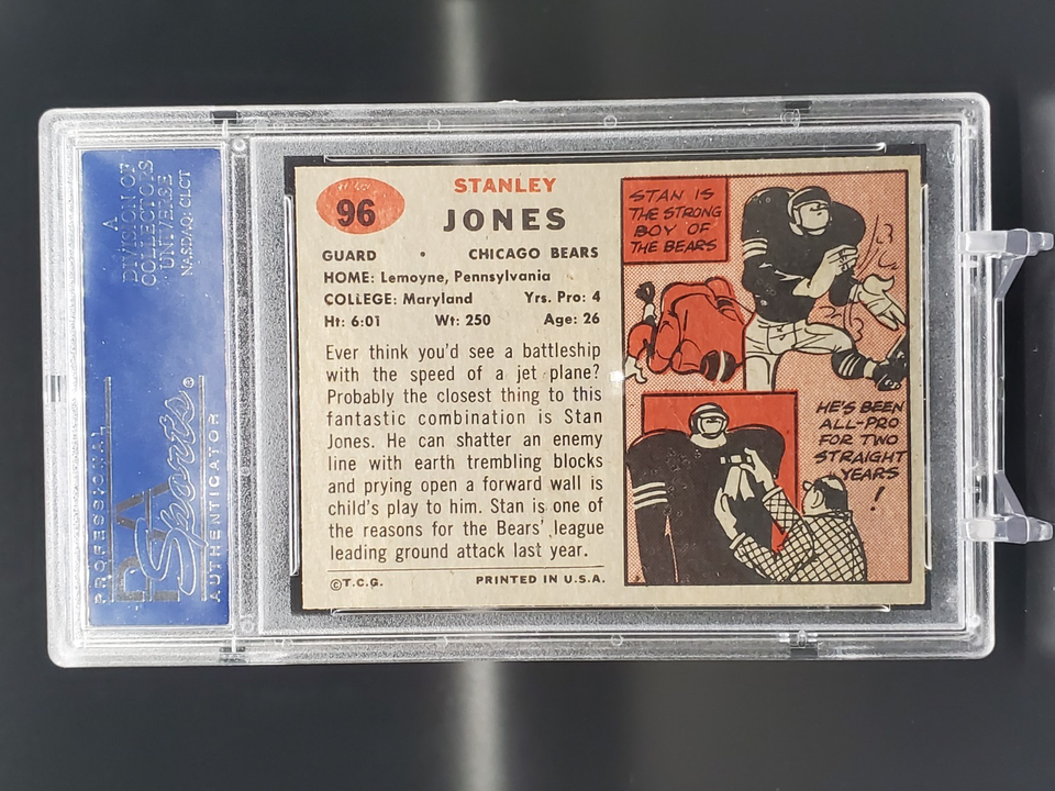 1957 Topps Stan Jones Chicago Bears 96 PSA 8 | eBay