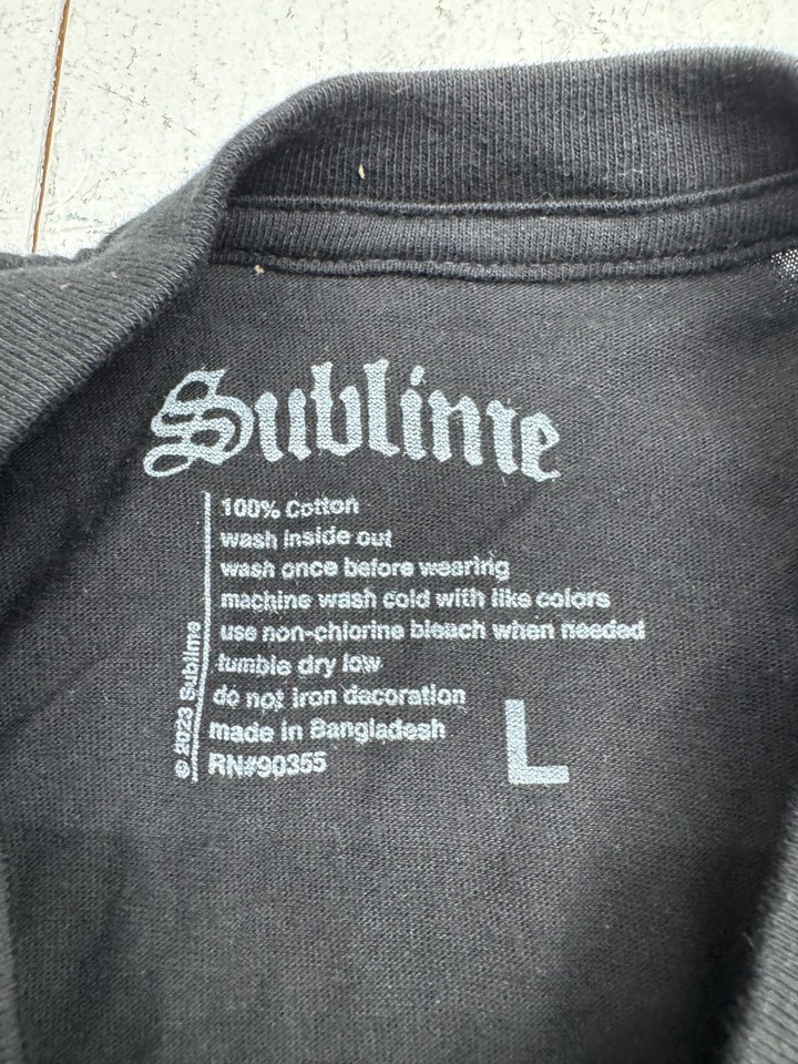 Sublime Solid Black Colorful 2Joints Print Short Sleeve T Shirt Mens ...