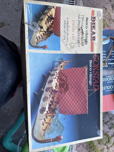Dikar Gokstad Barco Vikingo Vintage Wood Model kit 1/47 scale NIB | eBay