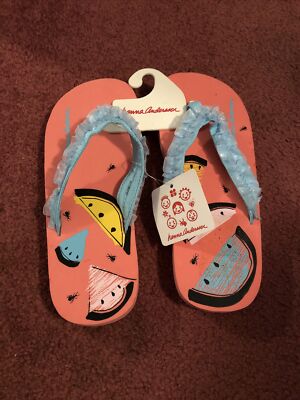 HANNA ANDERSON LIZZIE WATERMELON FLIP FLOPS YOUTH 5/6 NWT | eBay