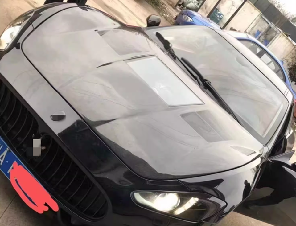 Real Carbon Fiber Transparent Front Hood Vented Bonnet For Maserati GT ...