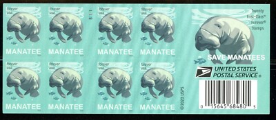 US Save Manatees Forever Stamps Scott #5851 Full Pane. Guaranteed ...