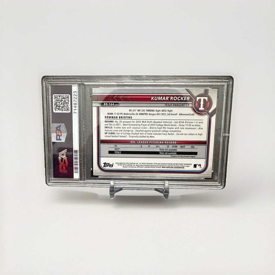 Kumar Rocker 1st Bowman 2022 Bowman Draft - Image Variation #BD-164 (RC ...