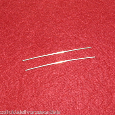 12 Gauge .9999 Pure Silver Wire - Two 4" rods for Colloidal Silver ...