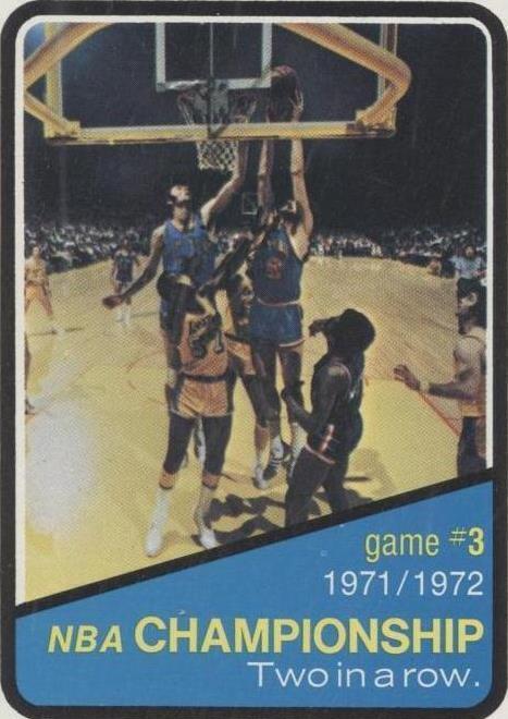1972-73 Topps - NBA Championship Los Angeles Lakers, New York Knicks ...
