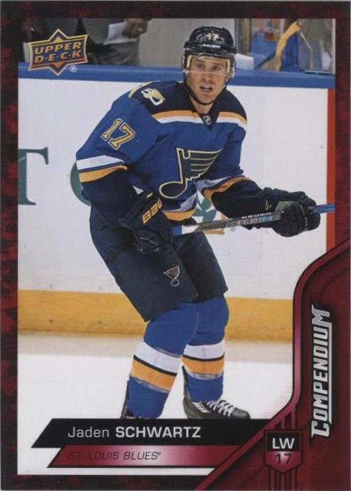 2016-17 Upper Deck Compendium - Jaden Schwartz #524 Red for sale online ...