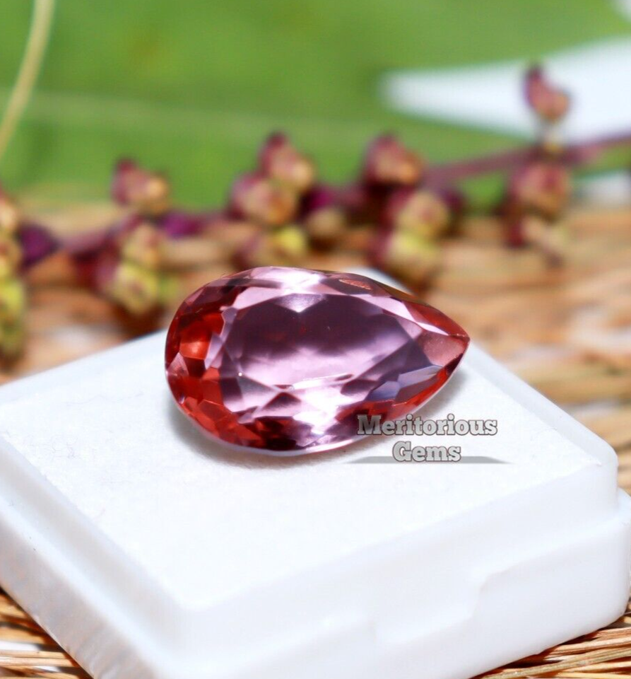 Color Changing Loose Gemstone Certified Natural Alexandrite Pear Cut 10 ...