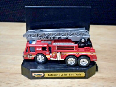 MATCHBOX EXTENDING LADDER FIRE TRUCK LADDER 3 FIRE RESCUE ON DISPLAY ...