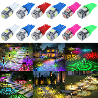 10Pcs T10 Wedge Base LED Bulbs Low Voltage DC 12V for Malibu T5 ...