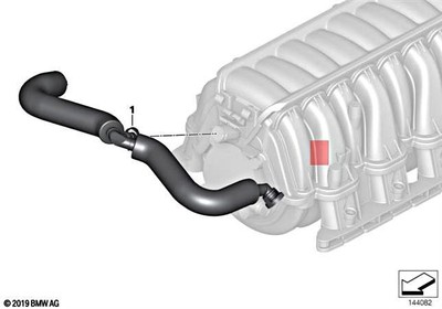 Genuine BMW E60 E60N E61 E61N E63 Crankcase Ventilation Pipe OEM ...