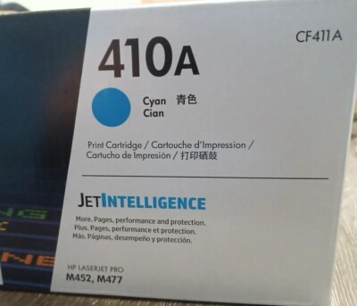 Genuine HP 410A | CF411A Cyan Toner Cartridge Ink - untested Used Empty ...