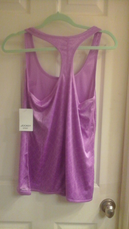 Jockey Sport Tank Top, Women's sz M reversible, Racer Back, Purple NWT ...