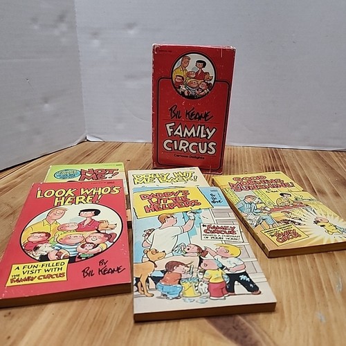 Vtg Bil Keane The Family Circus Cartoon Delights Box Set 5 W/ Slip Case ...